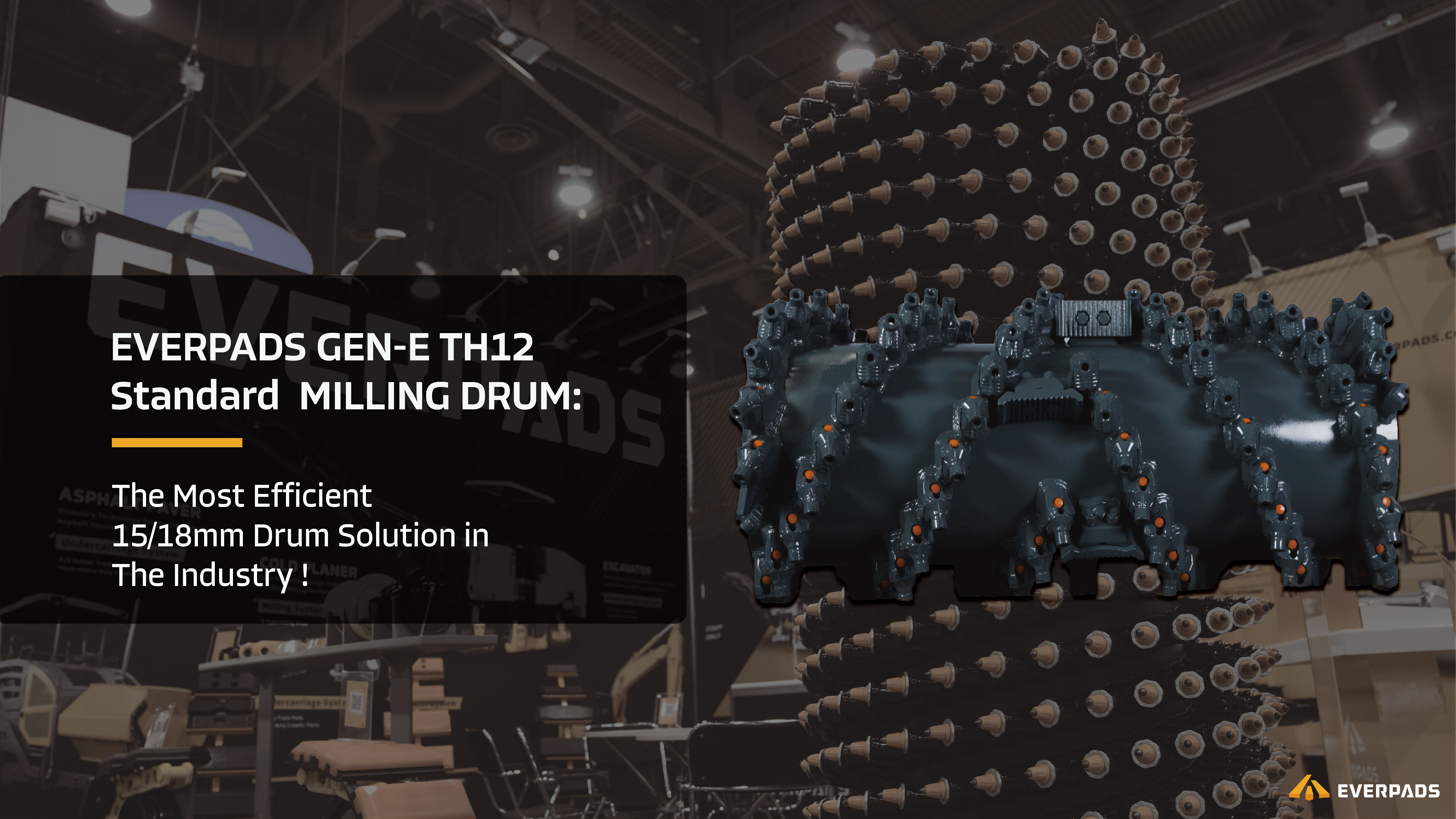 Everpads' Gen-E Patented TH12 Standard Milling Drum For Cold Milling ...